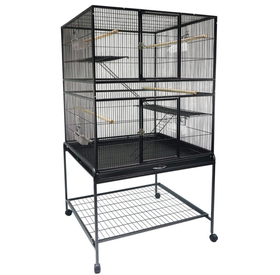 Multi-Bird Flight Bird Cage Extra Large 36" x 36" x 68" with Stand ...