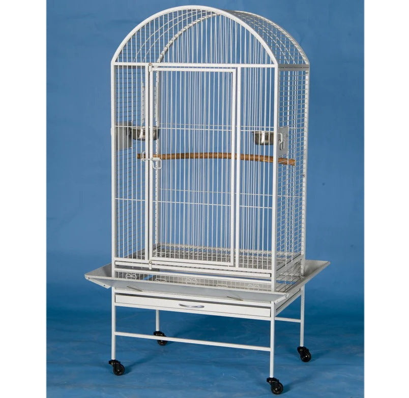 Arch Top Large Bird Cage with Stand 28" x 20" x 60" (Green Vein) 0652 ...