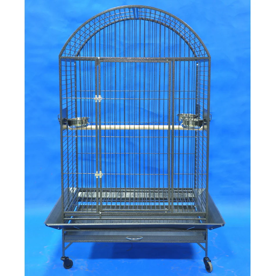 Arch Top Large Bird Cage with Stand 36"x 26" x 64" (Black) 0687 - EP ...