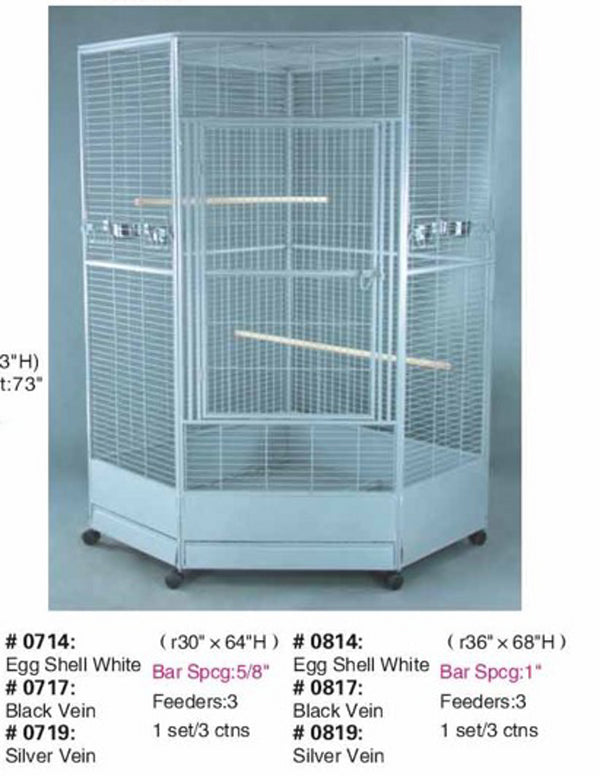 Corner Bird Cage 162cm H (Black) 0717 - EP Distributors Pty Ltd