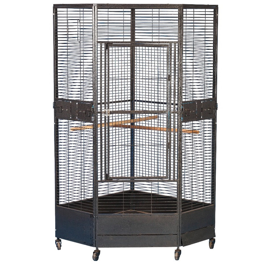 Corner Bird Cage 162cm H (Black) 0717 - EP Distributors Pty Ltd